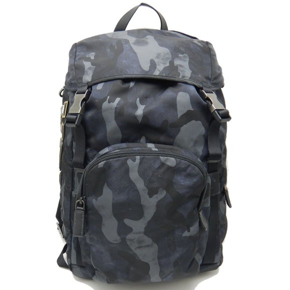 Prada | Bags | Prada Prada 2vz35 Rucksackbackpack Tessuto Nylon Bleu ...